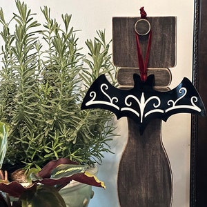 Acrylic Bat Ornaments With Acrylic Inlay and Wooden Backer These Little ...