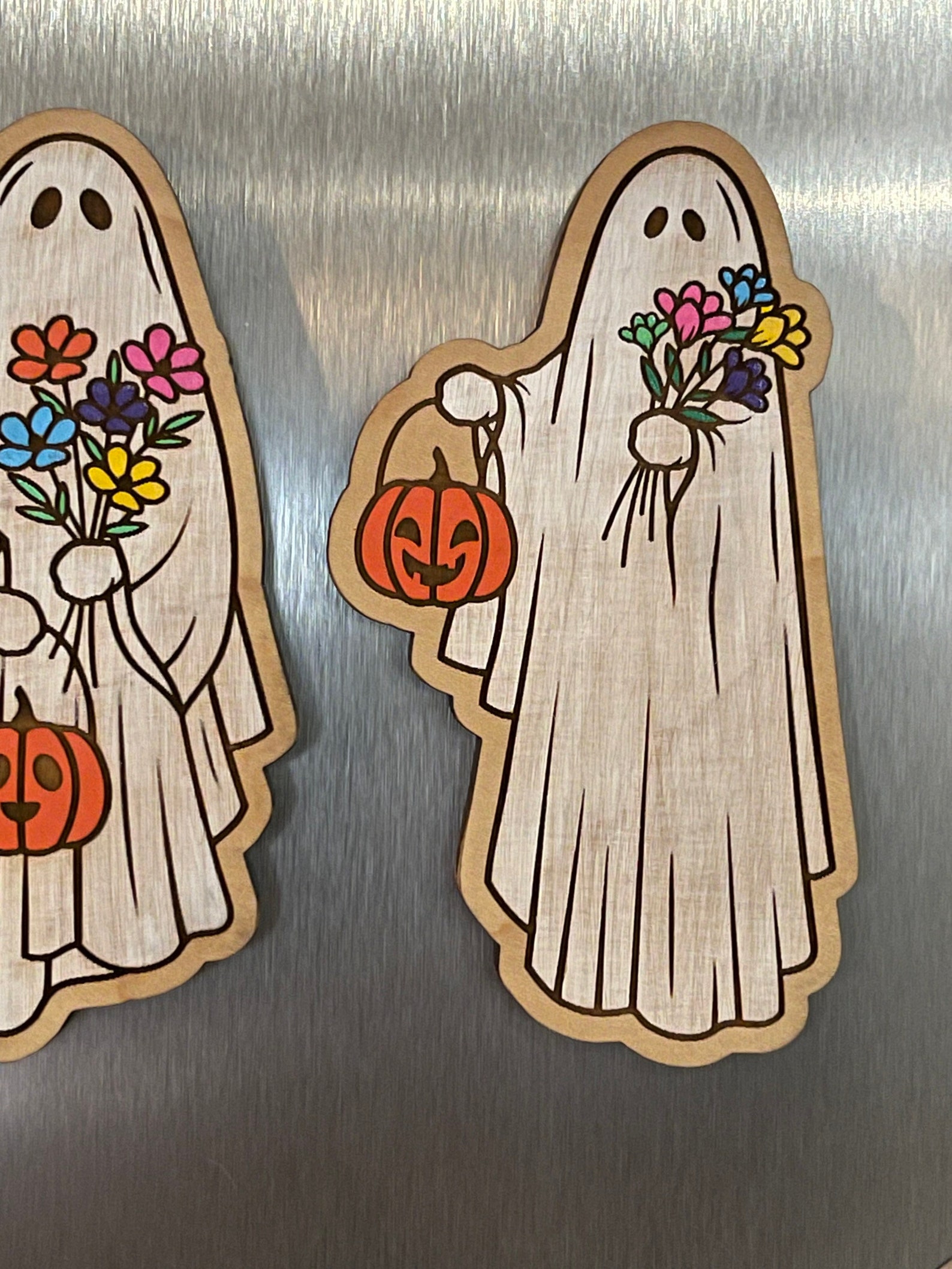You Choose Hand Painted Magnet Inlay Ghost Magnets. - Etsy