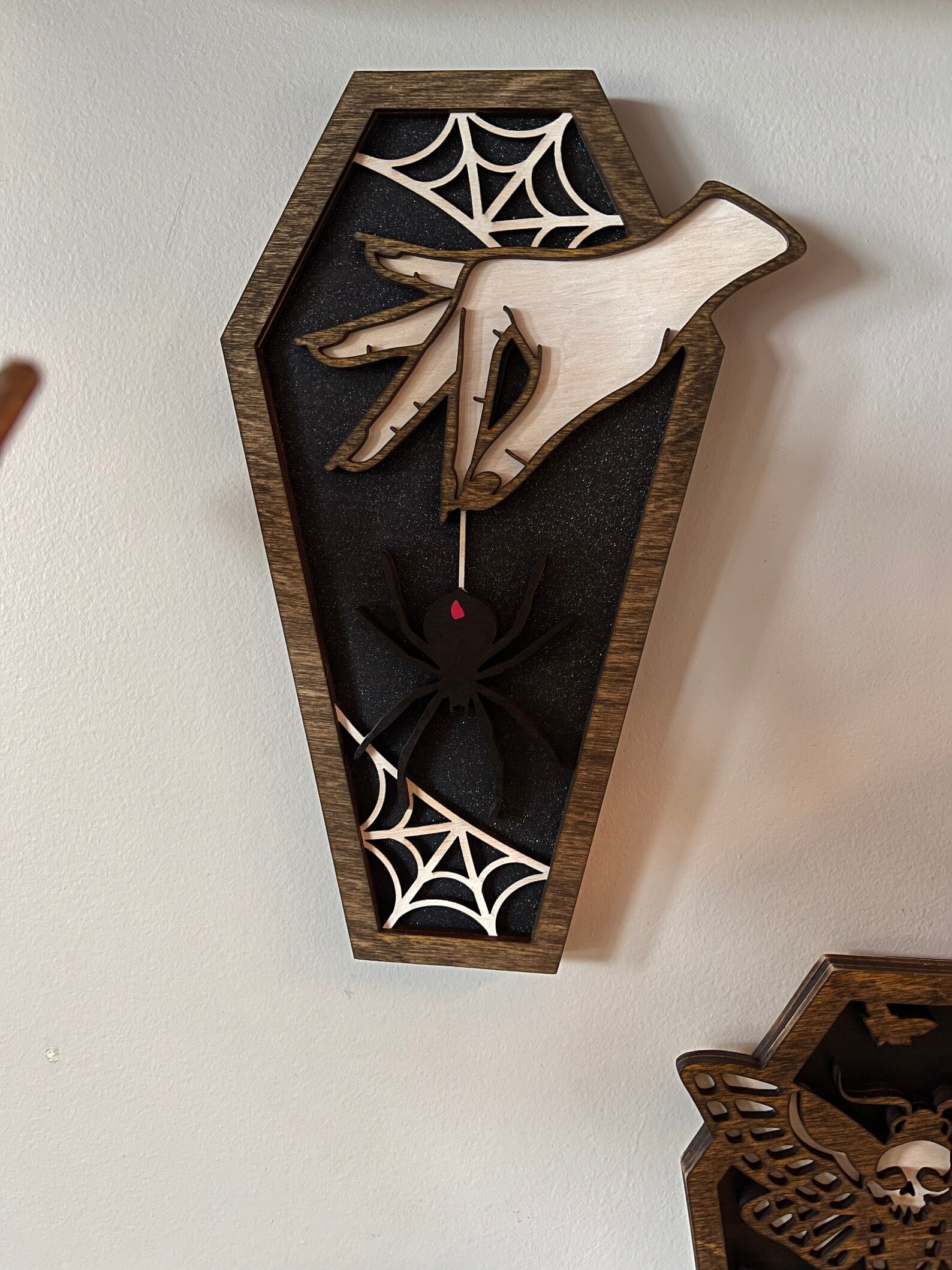 You Choose Witch Hand Wooden Coffin Decor - Etsy