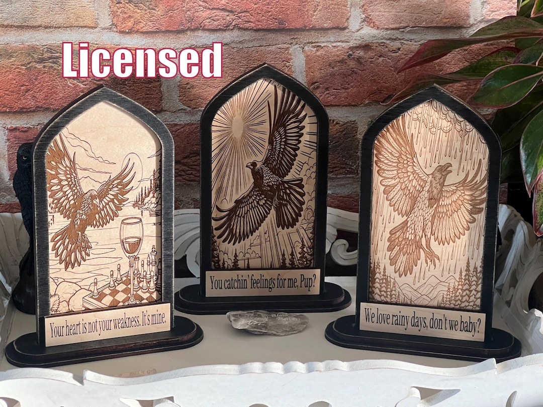 Officially Licensed Ravenhood Wooden Bookshelf Decoration Pieces. - Etsy