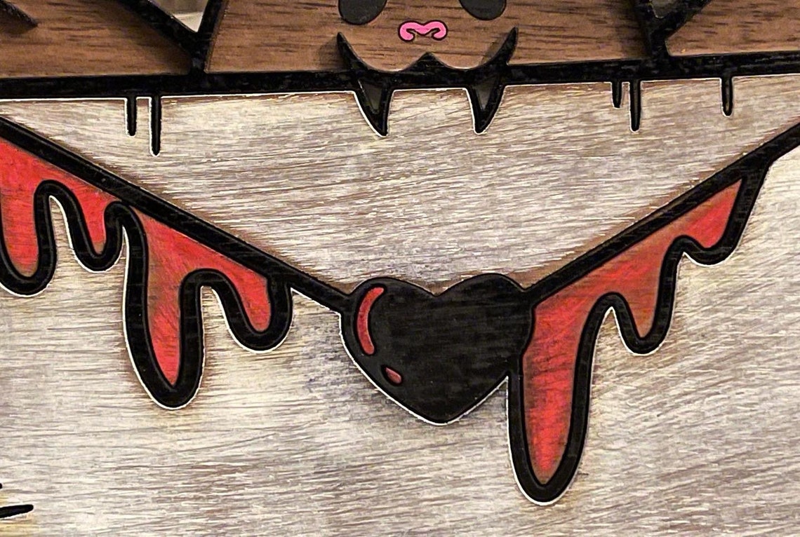 Im Batty for You Wooden Messenger Bat Decor Can Also Be - Etsy