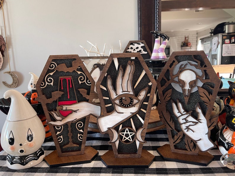 You Choose Witch Hand Coffin Decor! the All Seeing Eye, Crow Skull, and ...