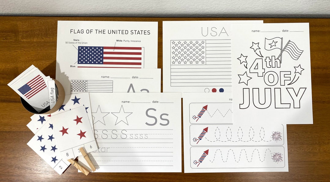 USA Flag Unit Study July 4th Unit Study Independence Day - Etsy
