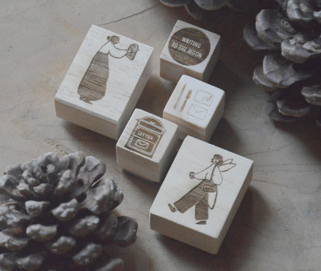 Pen Pal Set - Wooden Stamps - Etsy