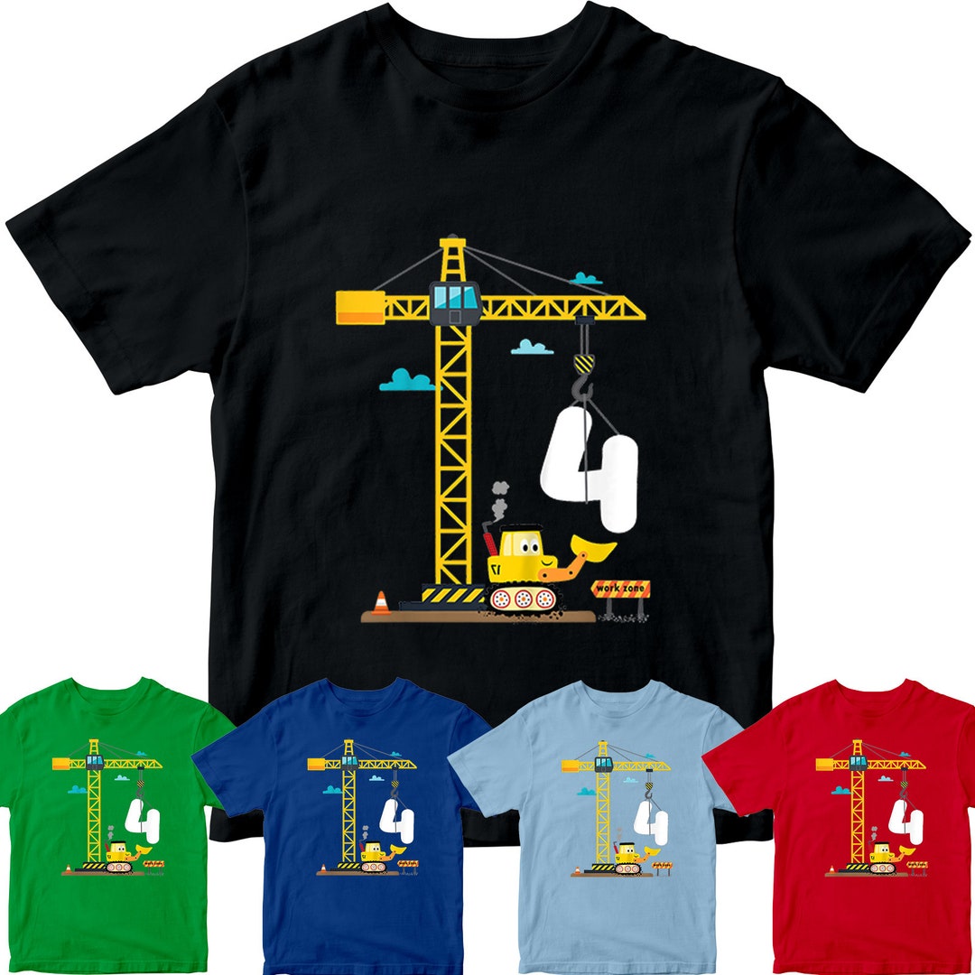 Work Zone Crane and Digger Construction Personalised Birthday - Etsy