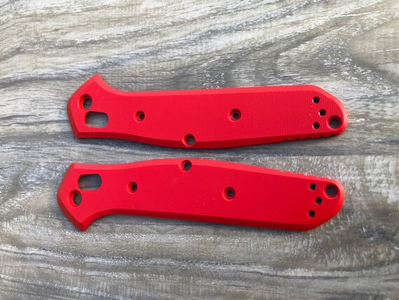 Benchmade 940-1 / 940-2 Cherry Red - Solid Color G10 Custom Scales ...