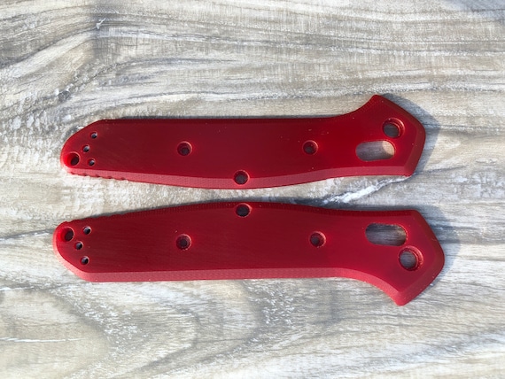 Benchmade 940-1 / 940-2 Deep Red - Solid Color G10 Custom Scales ...
