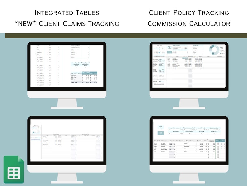 Insurance Agent Client Tracker: Book of Business Spreadsheet (digital ...