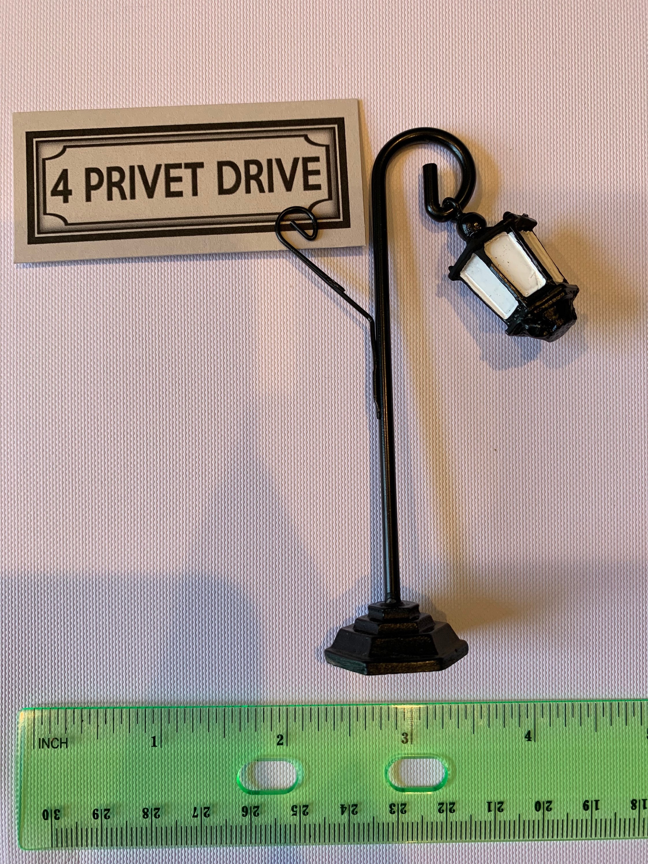 Harry Potter inspired Miniature Lamp Post with Hogwarts | Etsy