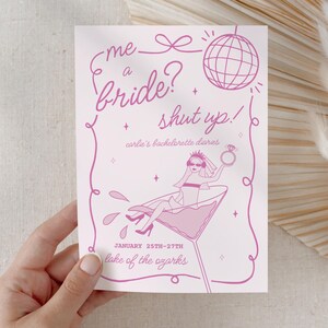Me A Bride Shut Up, Princess Diaries Bachelorette Invite, Bachelorette ...