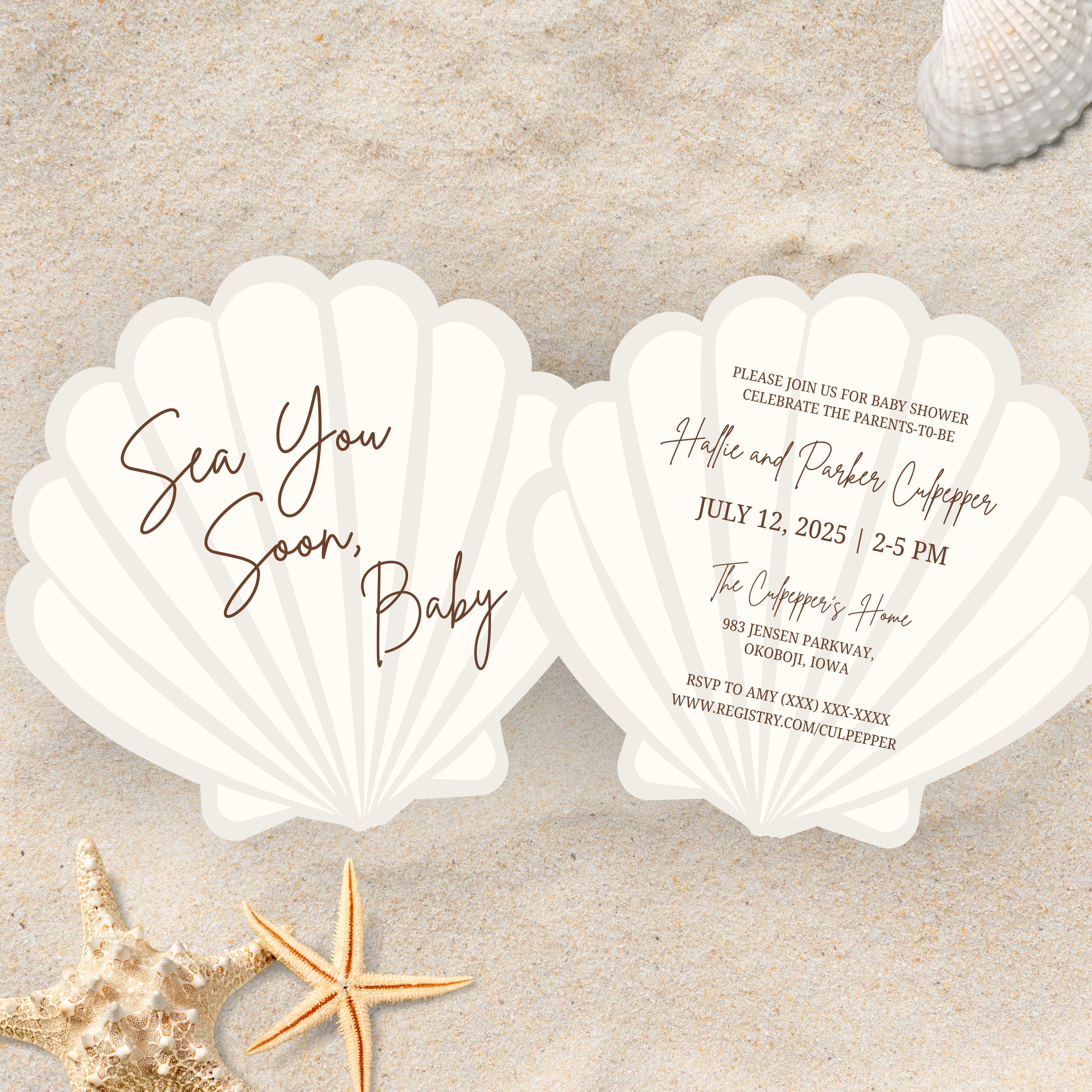 Sea You Soon Baby, Sea You Soon Baby Shower, Coastal Baby Shower, Beach ...