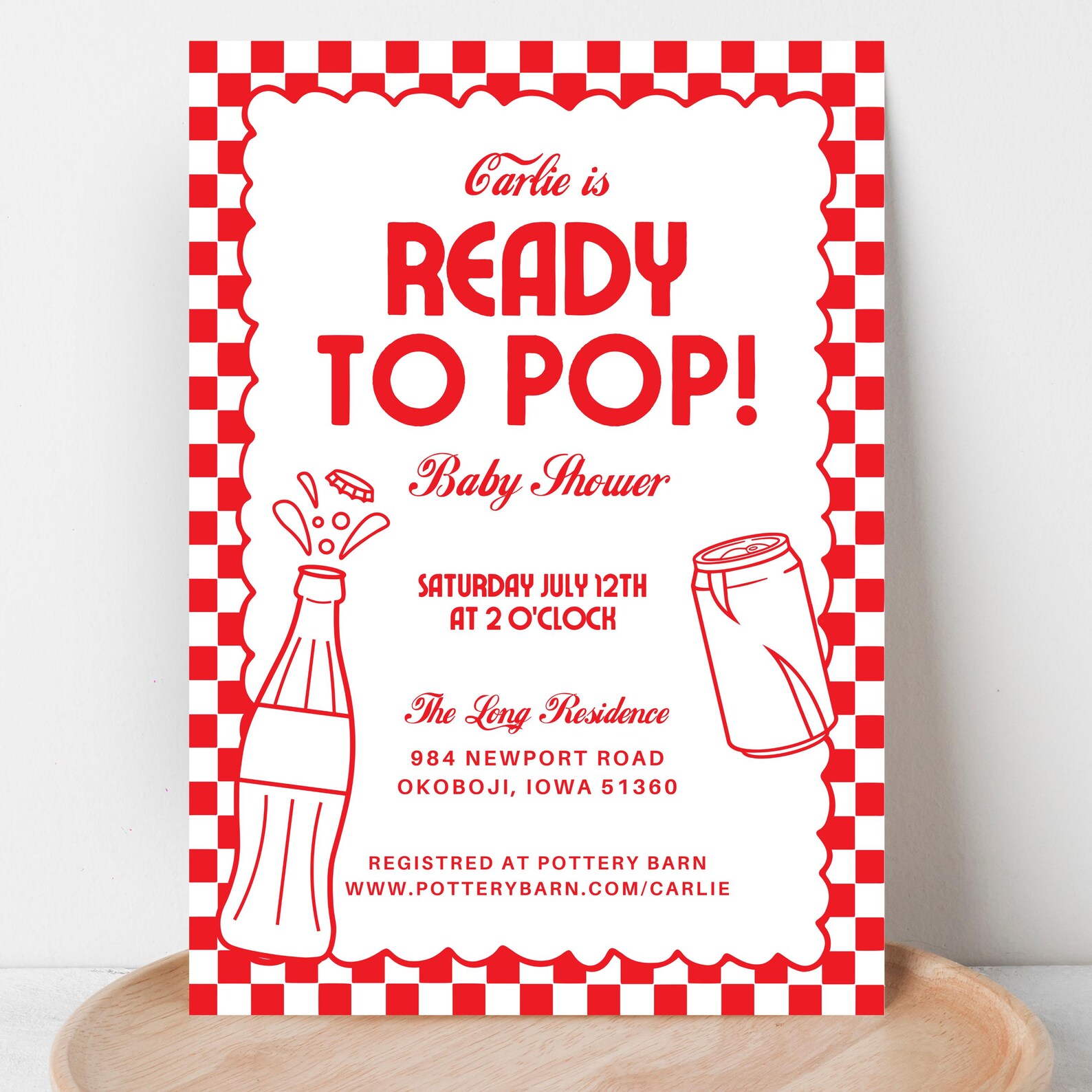 Ready to Pop, Ready to Pop Baby Shower, Soda Baby Shower, Diner Theme ...