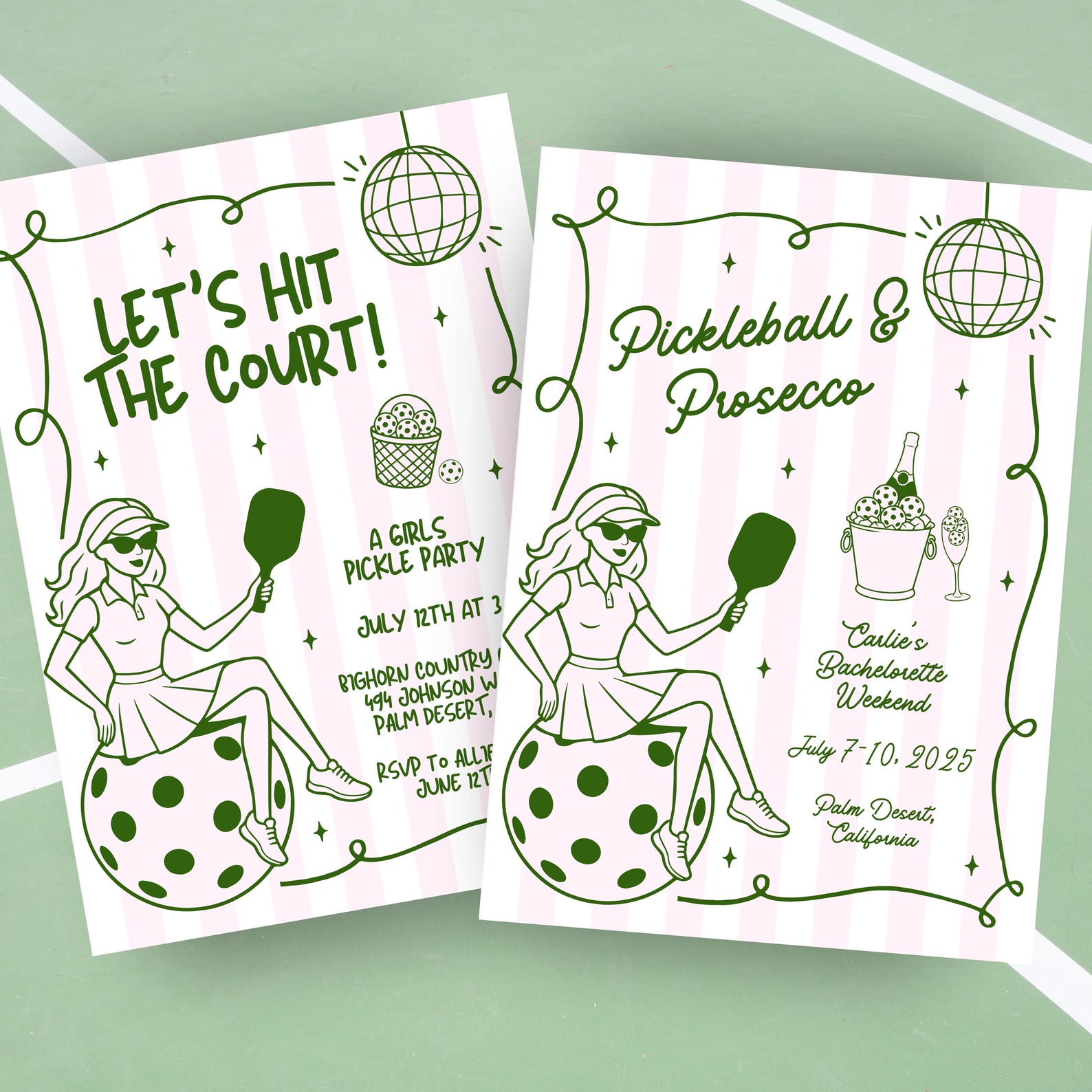 Pickleball Invite, Pickleball and Prosecco, Pickleball Invitation ...