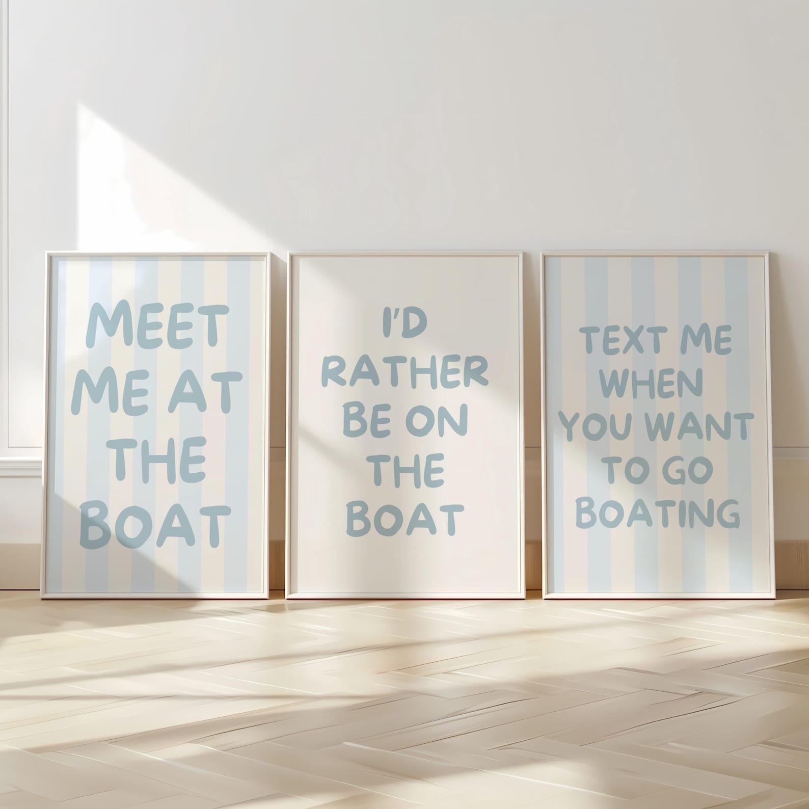Meet Me at the Boat Print, Boating Wall Art, Trendy Nautical Poster ...