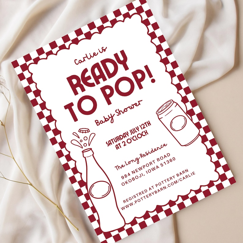 Ready to Pop, Ready to Pop Baby Shower, Soda Baby Shower, Diner Theme ...