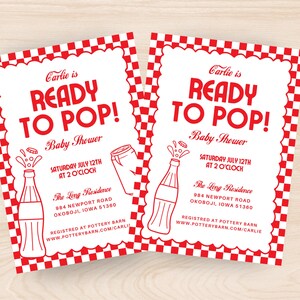 Ready to Pop, Ready to Pop Baby Shower, Soda Baby Shower, Diner Theme ...