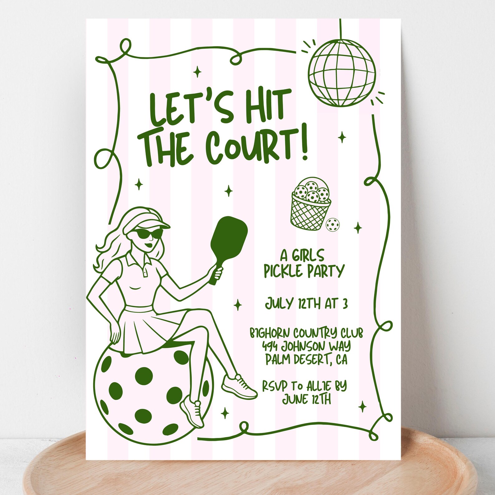 Pickleball Invite, Pickleball and Prosecco, Pickleball Invitation ...