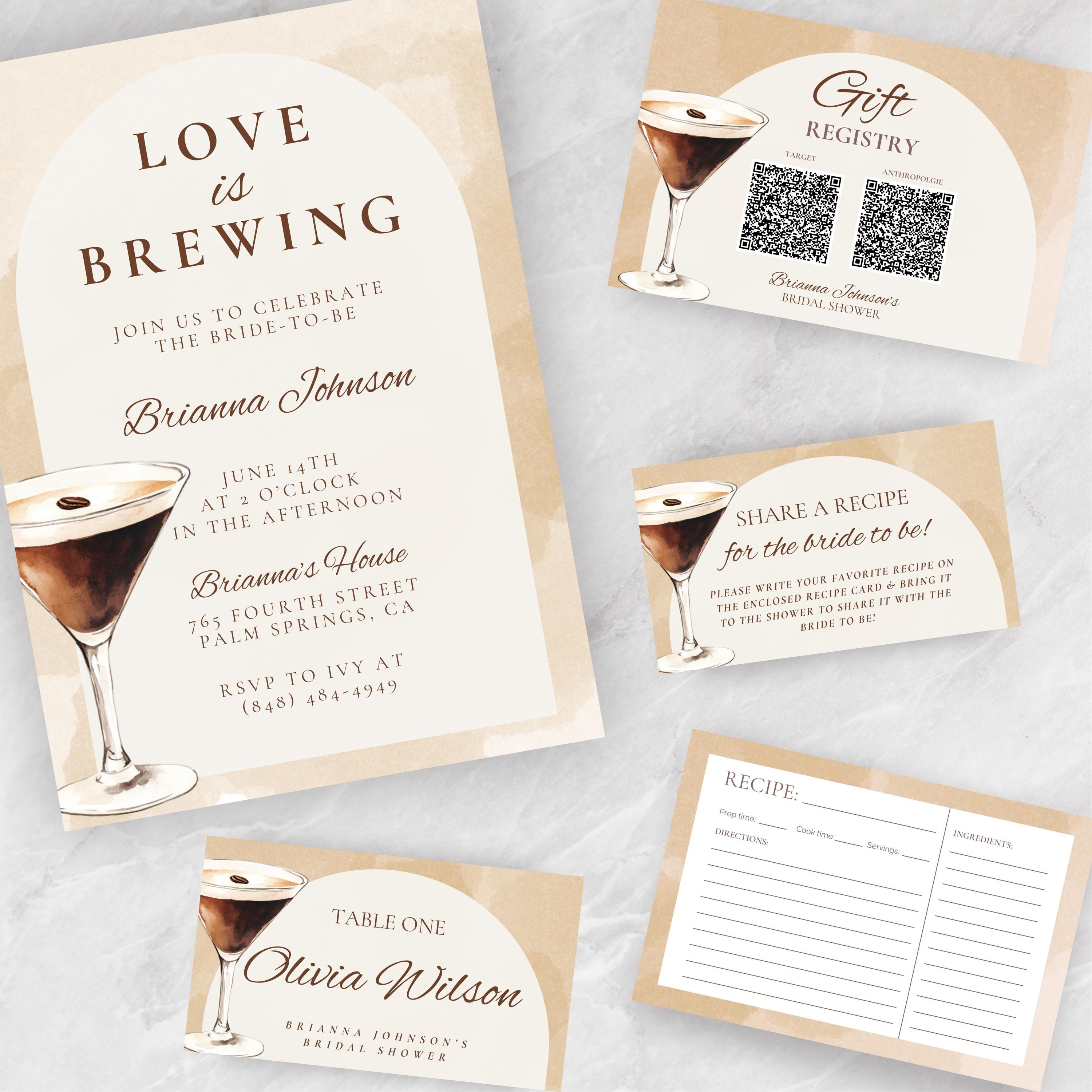 Love is Brewing, Love is Brewing Bridal Shower Bundle, Coffee Bridal ...