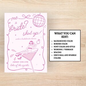 Me A Bride Shut Up, Princess Diaries Bachelorette Invite, Bachelorette ...