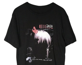 LAIN / Serial Experiments Lain BLACK T-shirt | Etsy