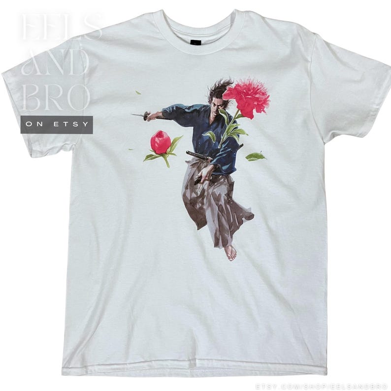Musashi FLOWERS VAGABOND T-shirt (multiple Cotton Options) - Etsy UK