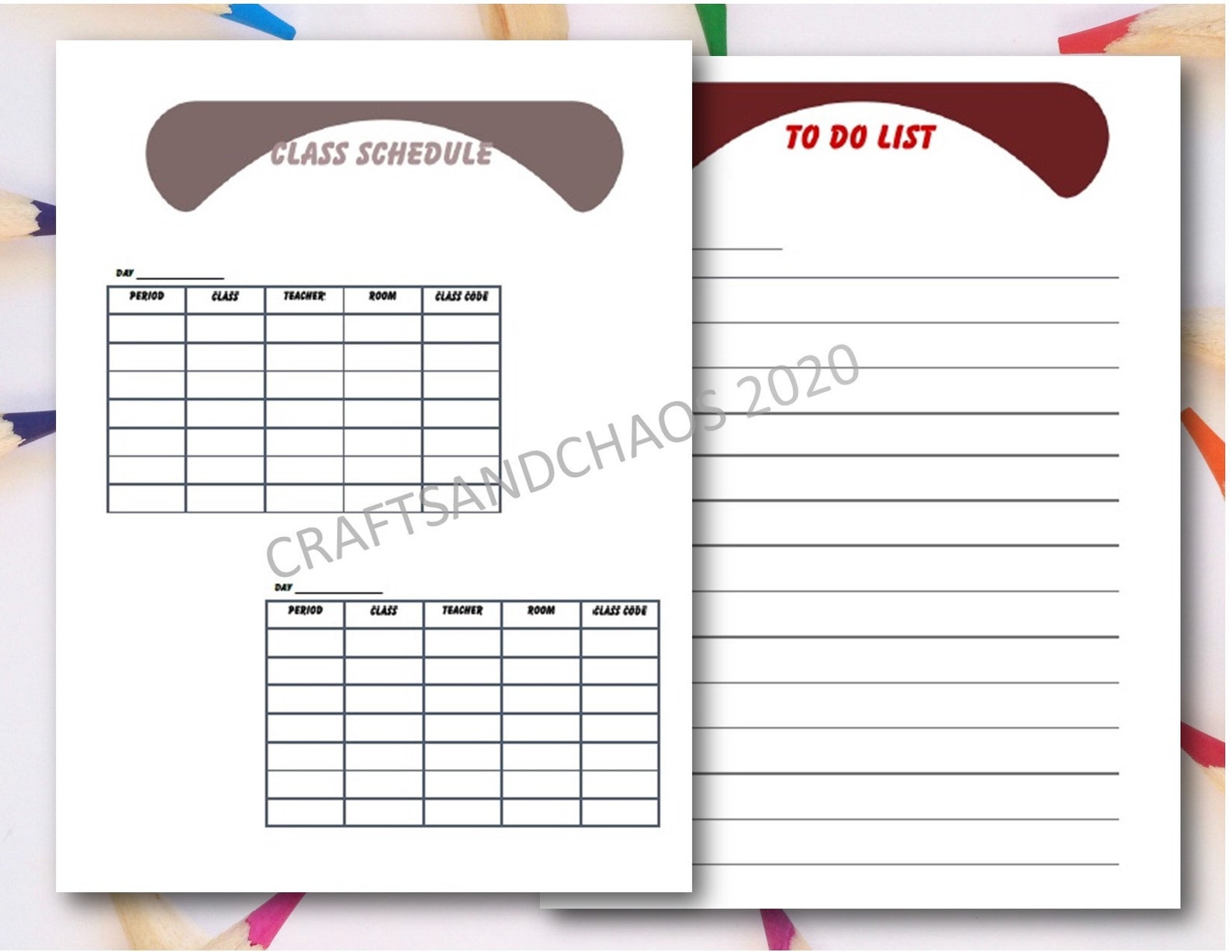 Printable Student Planner, Student Organizer, Sports and Club Organizer ...