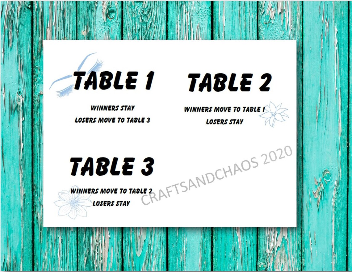 Printable Bunco Set, Bunco Scorecard, Tally Sheet, Table Cards, Instant ...