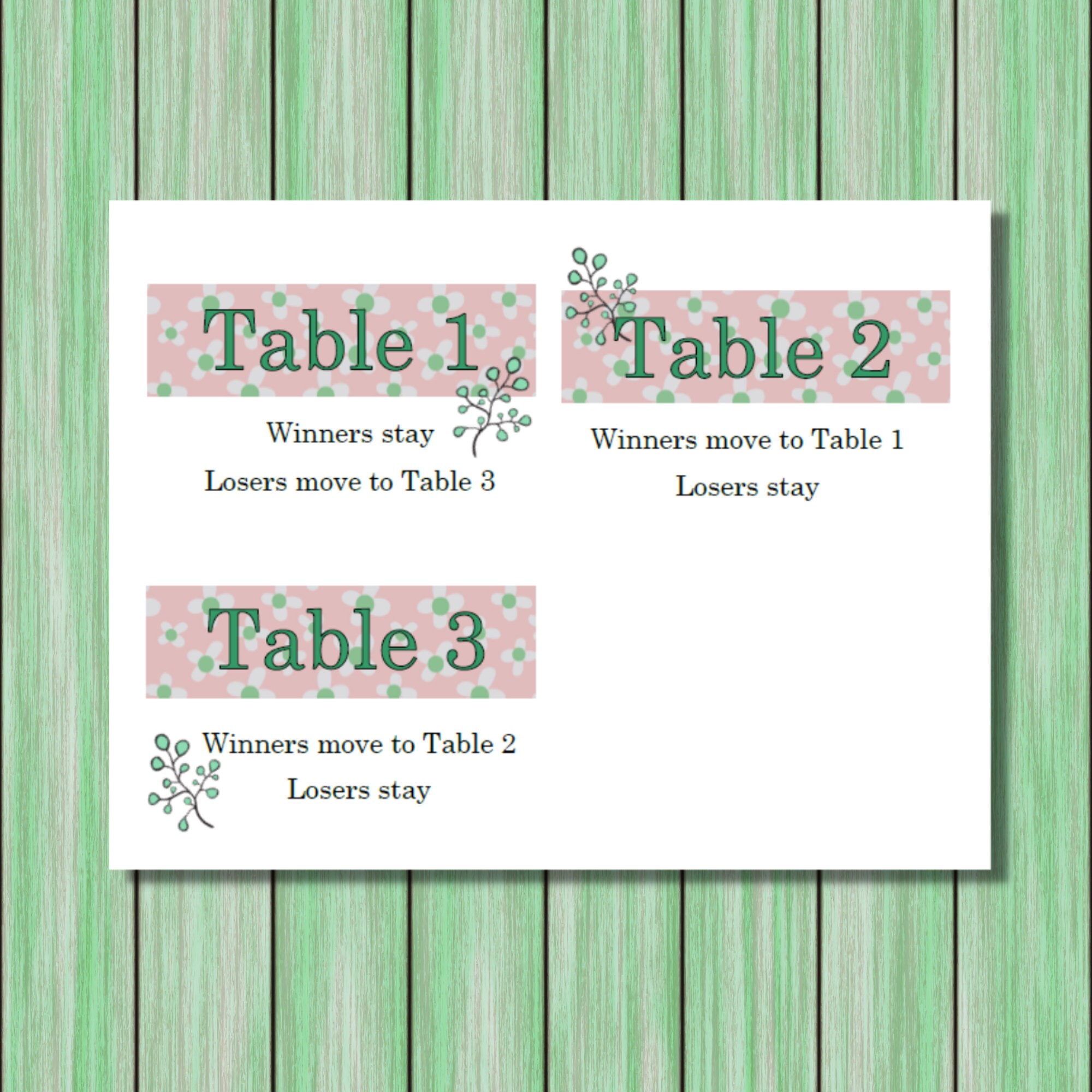 Printable Bunco Set, Bunco Scorecard, Tally Sheet, Table Cards, Instant ...