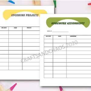 Printable Student Planner, Student Organizer, Sports and Club Organizer ...