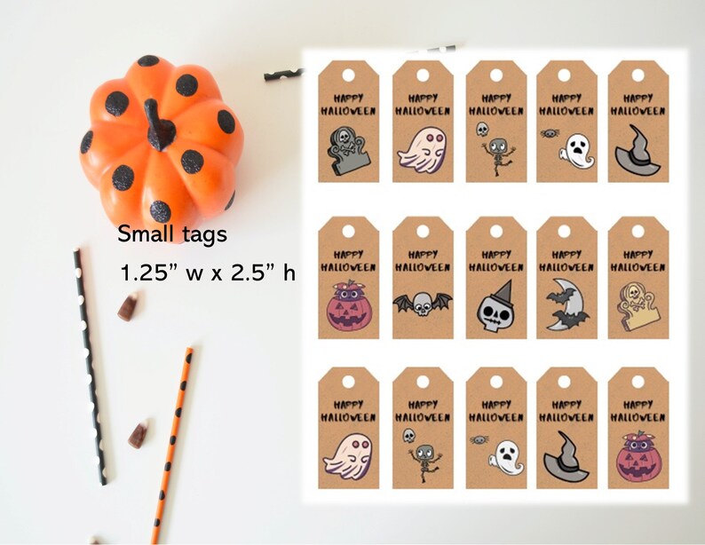 Printable Halloween Gift Tags Instant Download Halloween - Etsy
