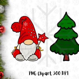 Christmas Gnomes Clipart Set PNG - Etsy