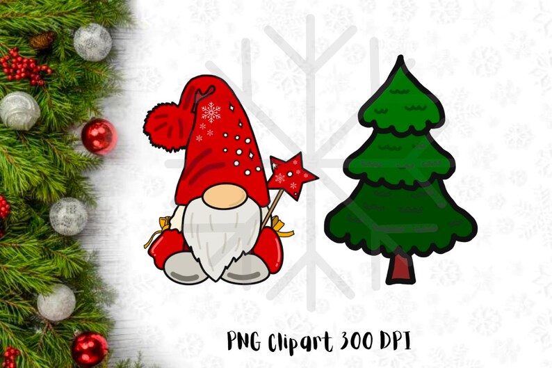 Christmas Gnomes Clipart Set PNG - Etsy
