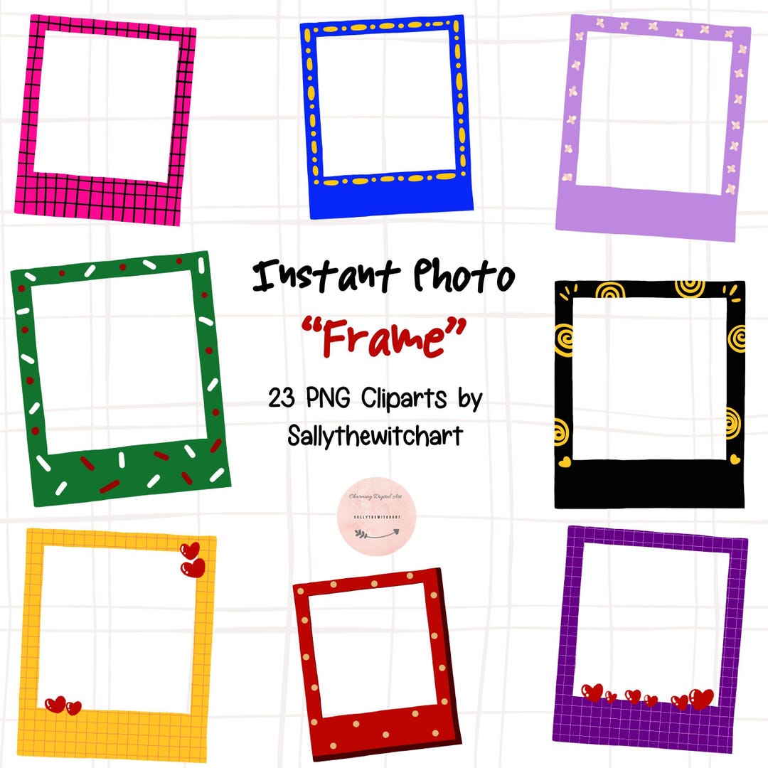 Instant Photo Frame Clipart PNG, Instant Photo, Frame PNG, Digital ...