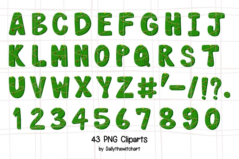 Christmas Alphabet PNG, Alphabet Sublimation, Alphabet Letters Bundle ...