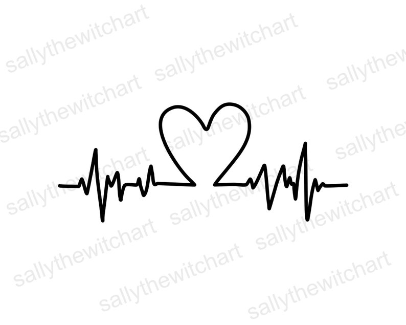 Heart Rateheart Rate Svg Heart Beat Svg Wave Beatsvg | Etsy