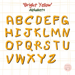 Yellow Alphabet PNG, Alphabet Sublimation, Alphabet Letters Bundle ...