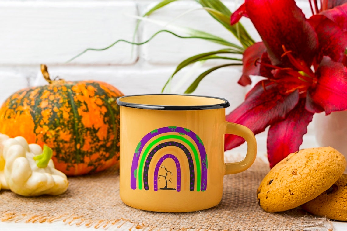 Halloween Rainbow PNG Clipart Bundle Set | Etsy