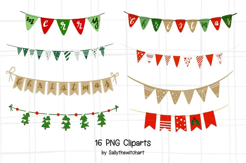 Christmas Bunting Png, Bunting Design, Christmas Sublimation, Christmas ...
