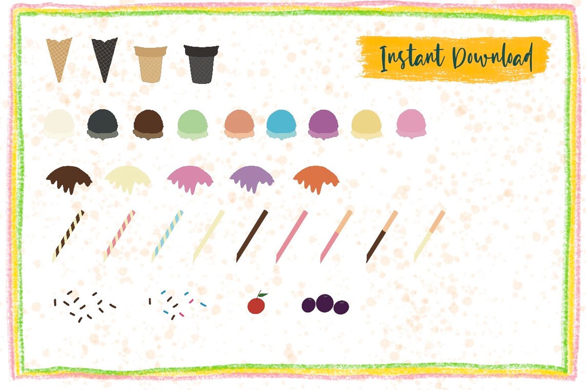 Ice Cream Clipart, Ice Cream Scoop Png, Summer Dessert, Ice Cream Cone ...