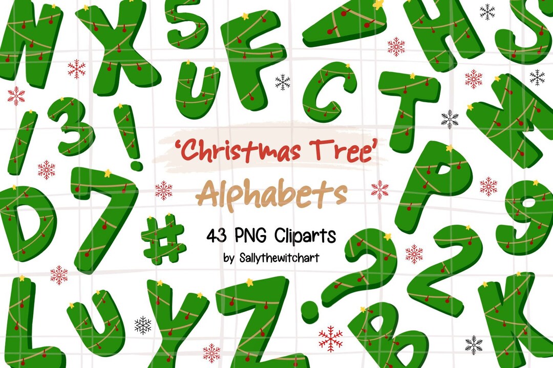 Christmas Alphabet PNG, Alphabet Sublimation, Alphabet Letters Bundle ...