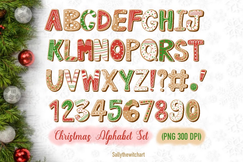 Christmas Alphabet PNG Alphabet Sublimation Alphabet Letters - Etsy