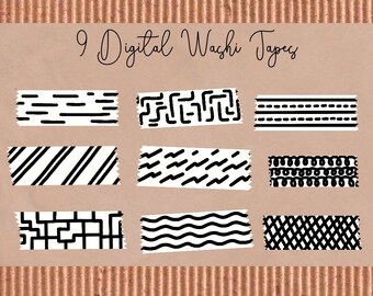 Plaid Tartan Theme Clipart Washi Tape Digital Sticker PNG | Etsy