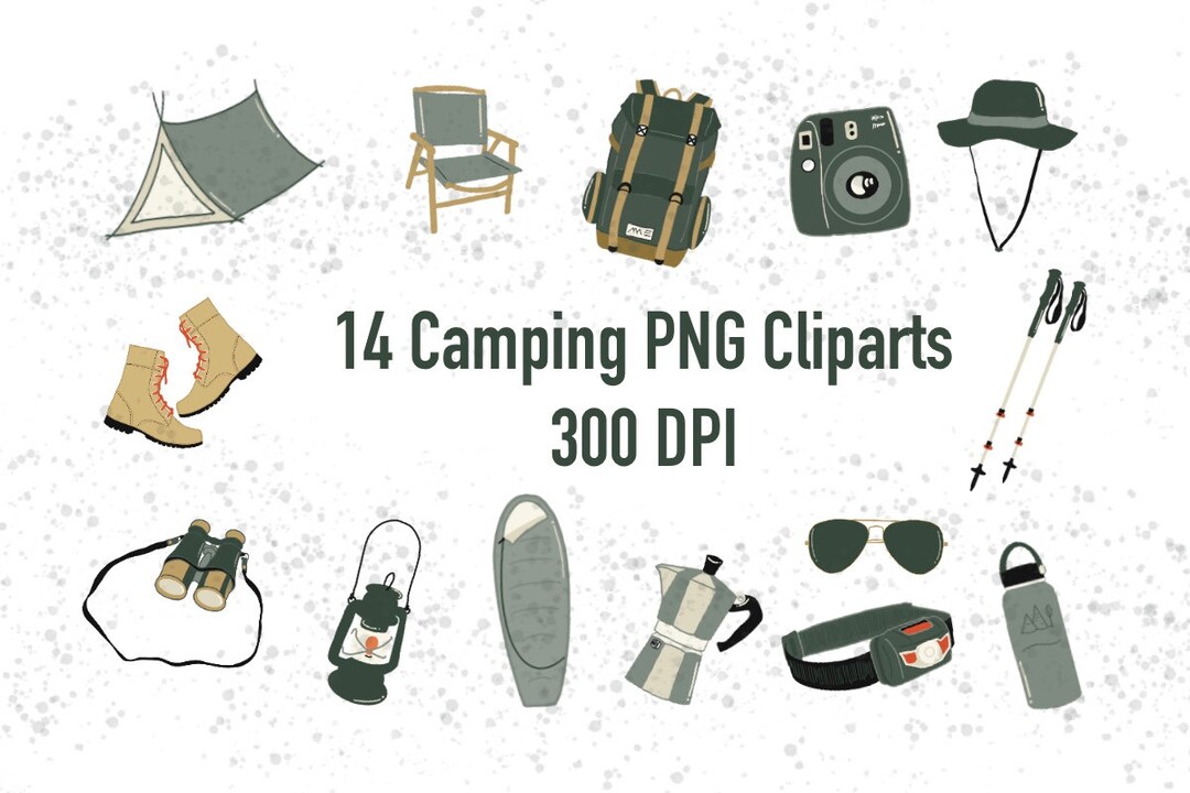 Camping Clipart Camping Png Bundle Travel Clipart Summer - Etsy