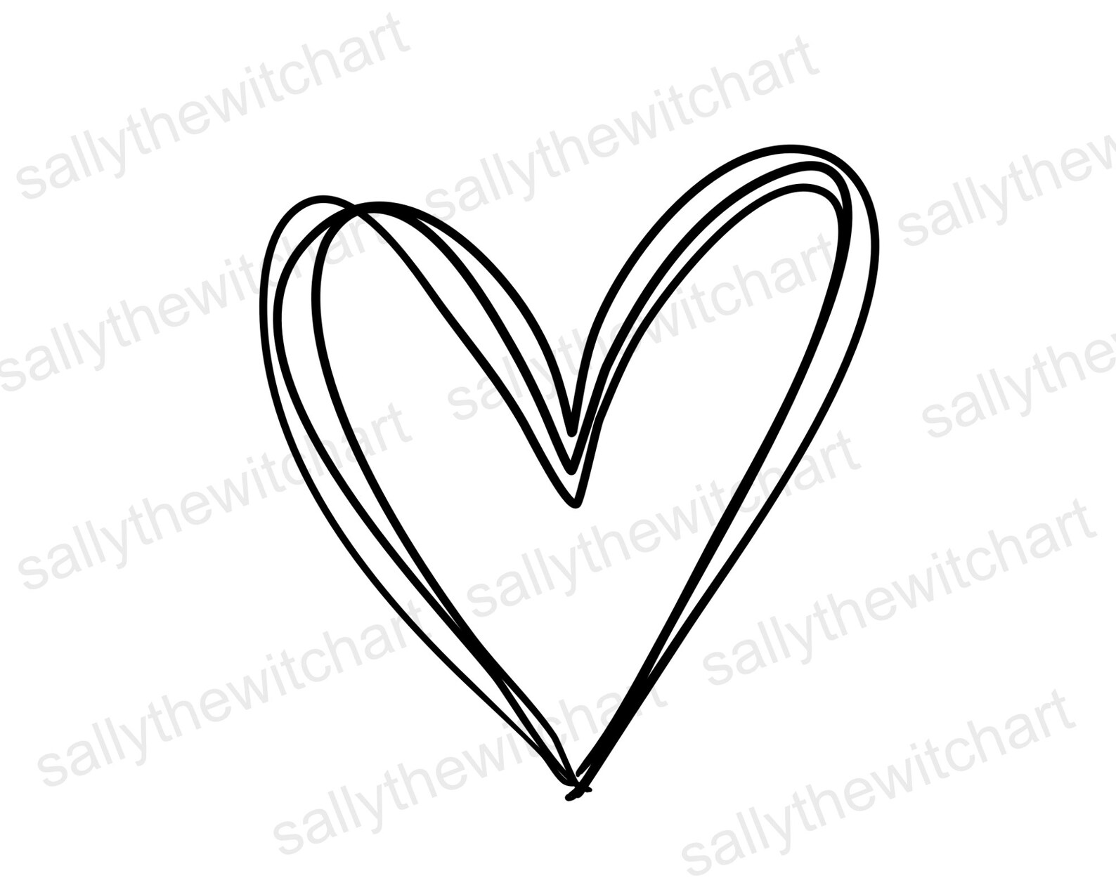 Heart Svg Hand Drawn Heart Doodle Heart Valentine Love - Etsy