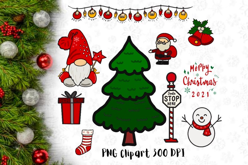 Christmas Gnomes Clipart Set PNG | Etsy