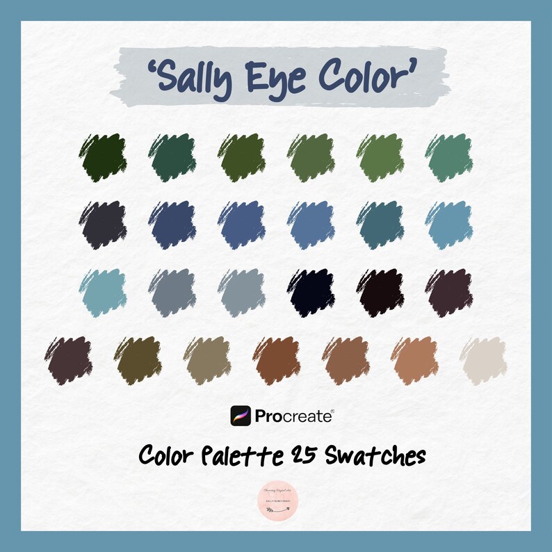 Procreate Color Palette SALLY Eye Color - Etsy