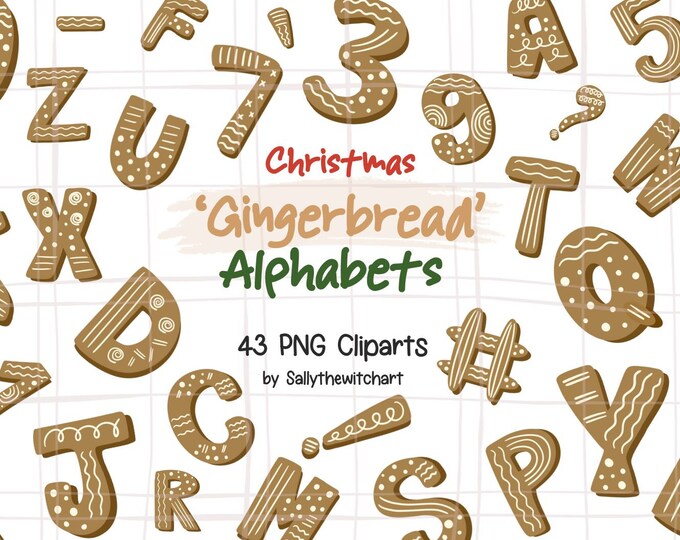 Christmas Cookie Alphabet, Christmas Alphabet, Cookie PNG, Alphabet ...