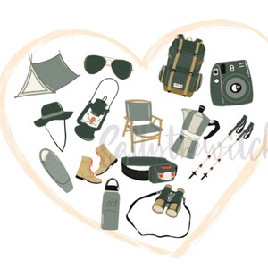 Camping Clipart, Camping Png Bundle, Travel Clipart, Summer Clipart ...