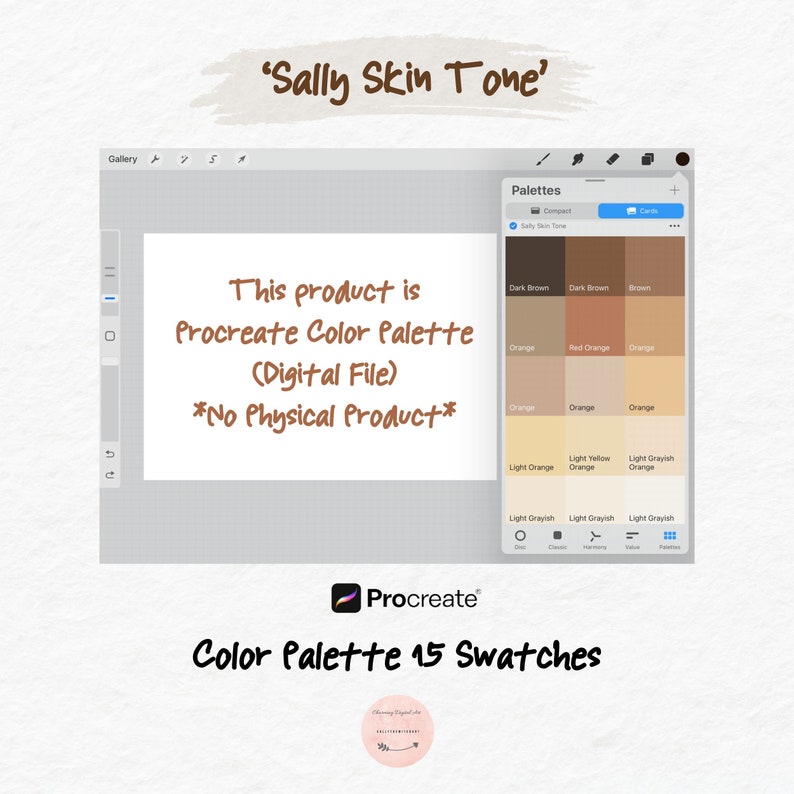 Procreate Color Palette SALLY SKIN TONE - Etsy