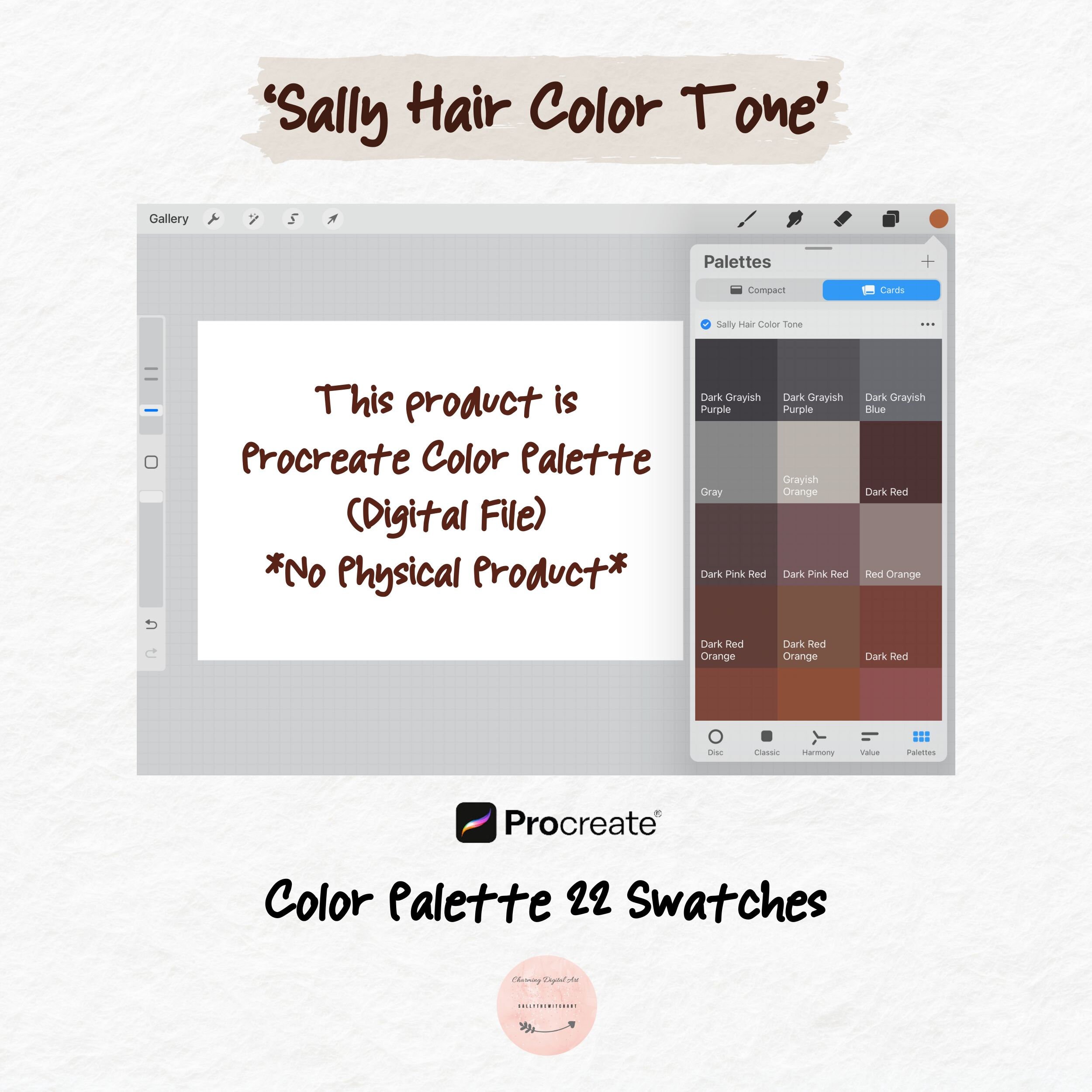 Procreate Color Palette SALLY HAIR TONE - Etsy